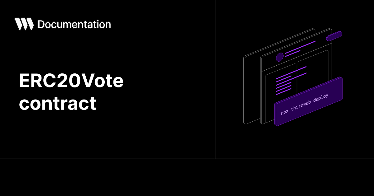 ERC20Vote | thirdweb contracts
