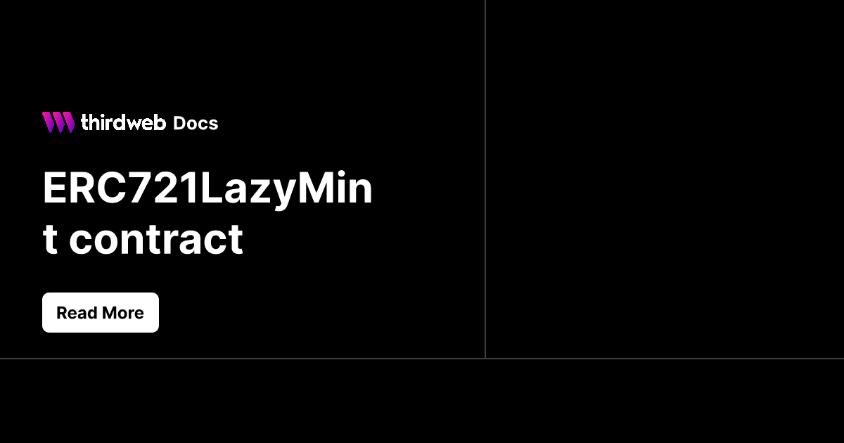Erc721lazymint Thirdweb Contracts