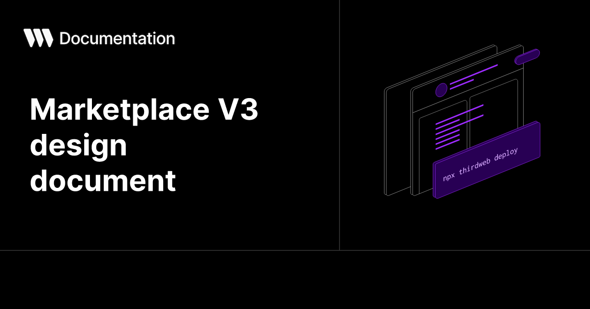 Marketplace V3 design document | thirdweb