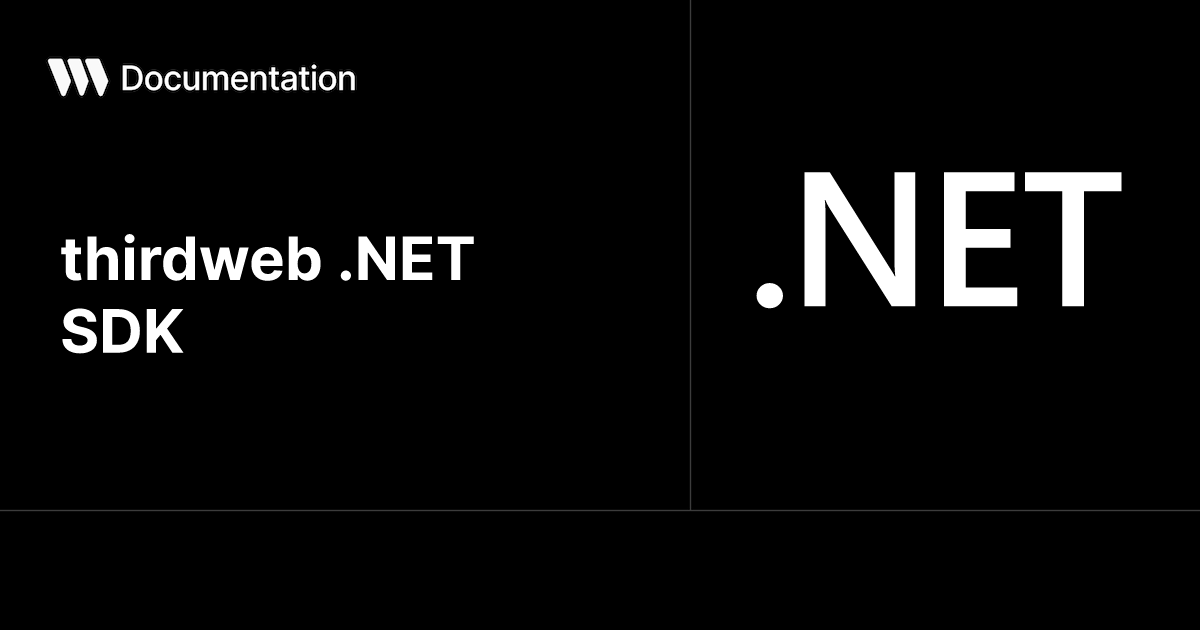 thirdweb .NET SDK