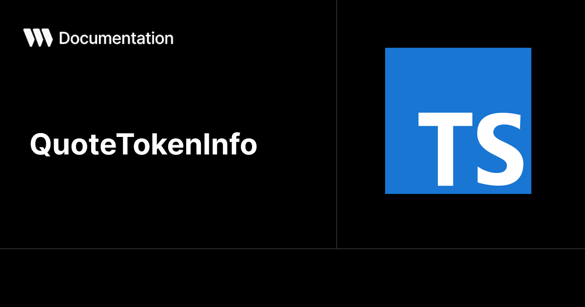 QuoteTokenInfo - TypeScript SDK
