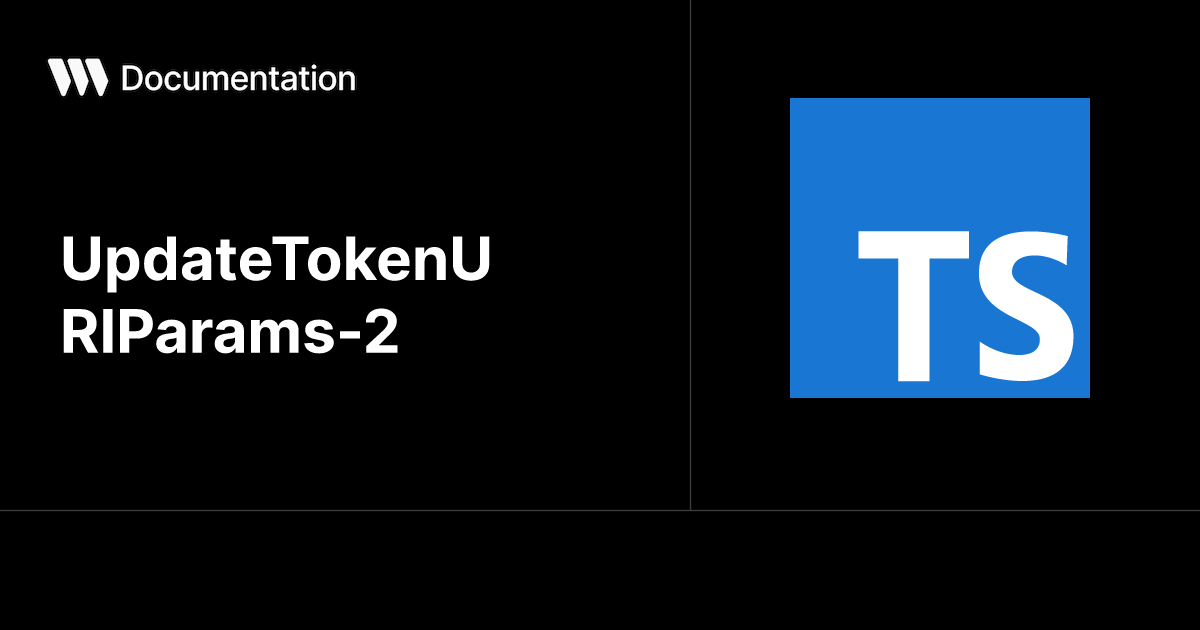 UpdateTokenURIParams-2 - TypeScript SDK
