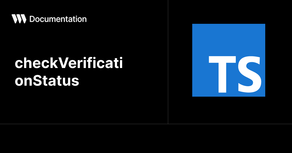Checkverificationstatus Typescript Sdk 3277