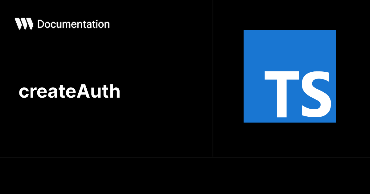 createAuth - TypeScript SDK