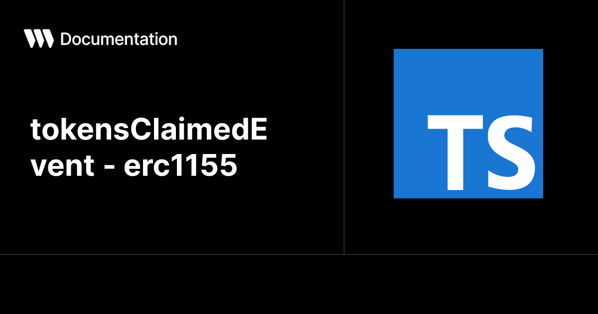 tokensClaimedEvent - erc1155 - TypeScript SDK