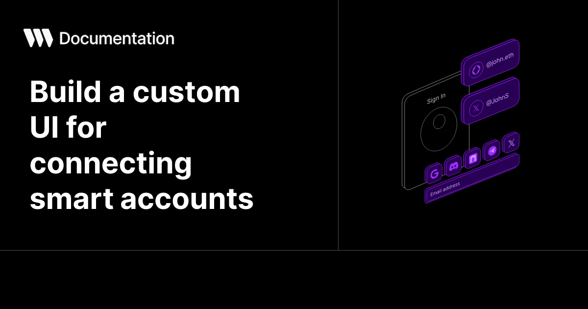Build a custom UI for smart accounts | thirdweb