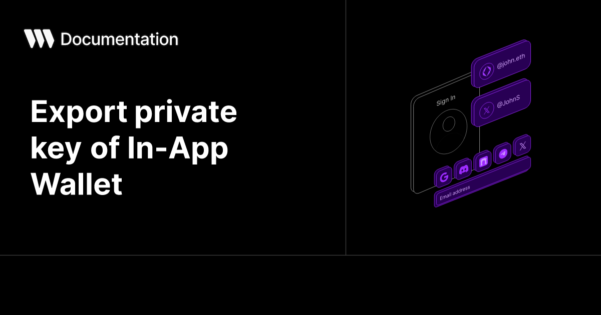 Export private key | thirdweb In-App Wallet