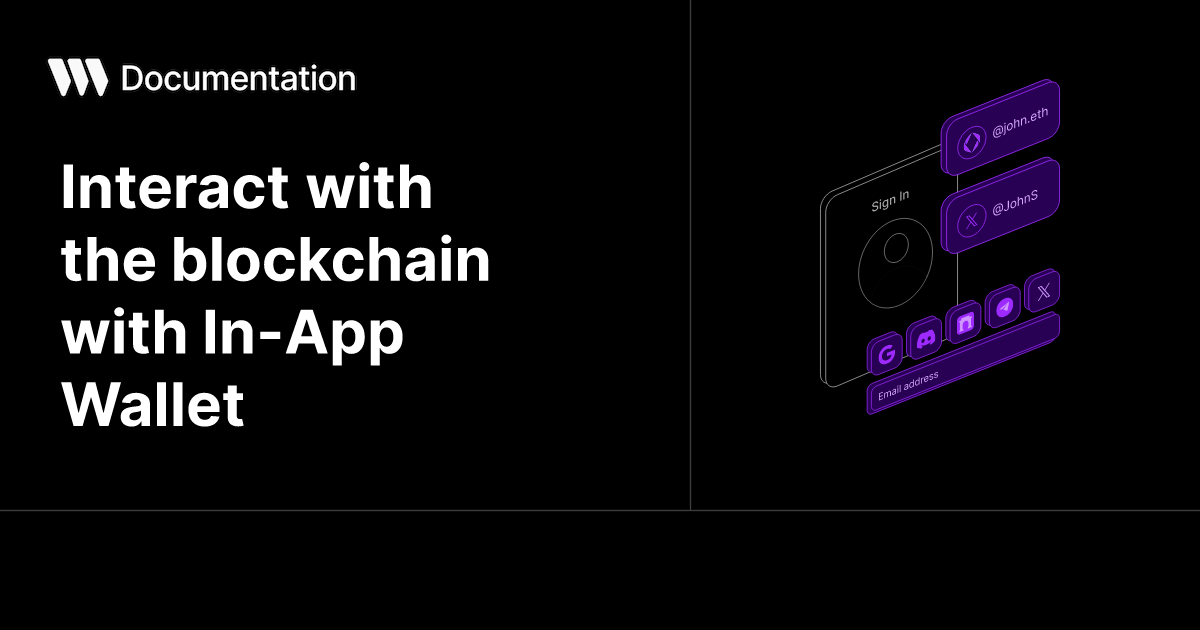 Interact with the blockchain | thirdweb In-App Wallet
