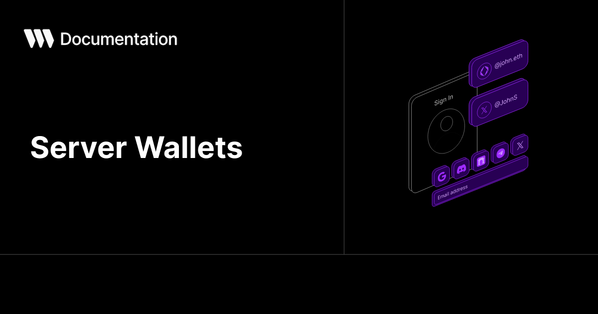 Server Wallets | thirdweb Documentation